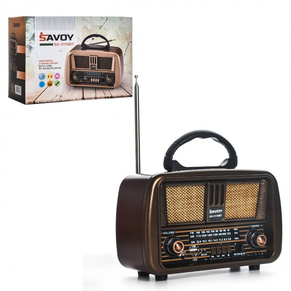 پخش عمده اسپیکر بلوتوث رم و فلش خور ساووی (SAVOY) مدل SV-1170BT