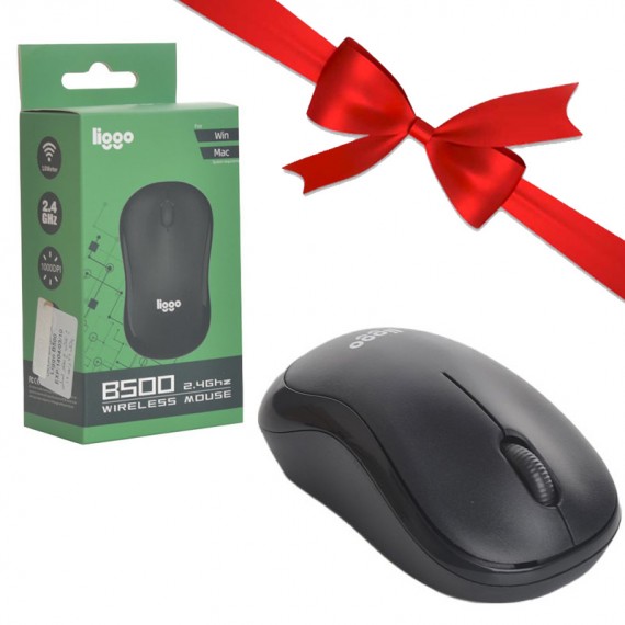 فروش عمده بسته 1+10 موس بی سیم لیگو (LIGGO) مدل B500 (یک عدد هدیه)
