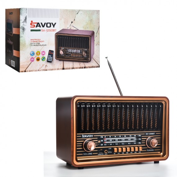 پخش عمده اسپیکر بلوتوث رم و فلش خور ساووی (SAVOY) مدل SV-1250BT