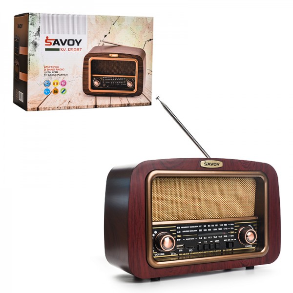 پخش عمده اسپیکر بلوتوث رم و فلش خور ساووی (SAVOY) مدل SV-1210BT