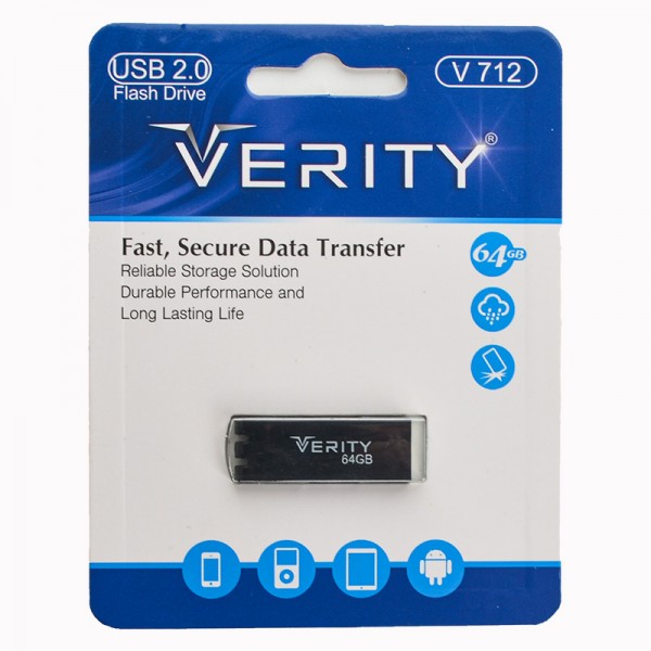 پخش عمده فلش وریتی (VERITY) مدل 64GB V712 گارانتی آسان سرویس