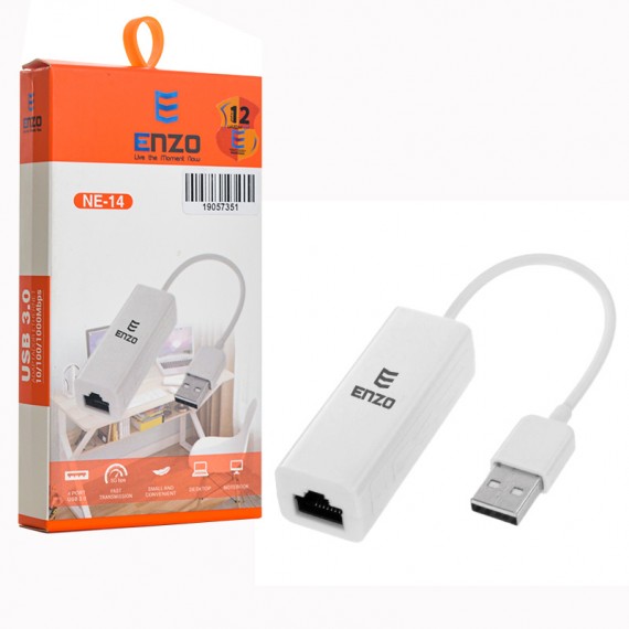 فروش عمده تبدیل Rj45 (Lan) To Usb3.0 انزو (ENZO) مدل NE-14
