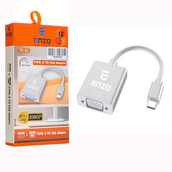 پخش عمده کابل تبدیل Type-C To VGA انزو (ENZO) مدل TC-55