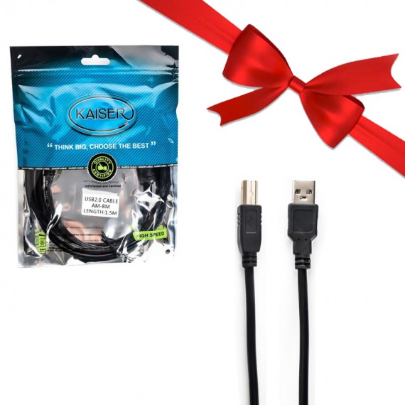 فروش عمده بسته 1+10 کابل پرینتر USB کایزر (KAISER) طول 3 متر (یک عدد هدیه)