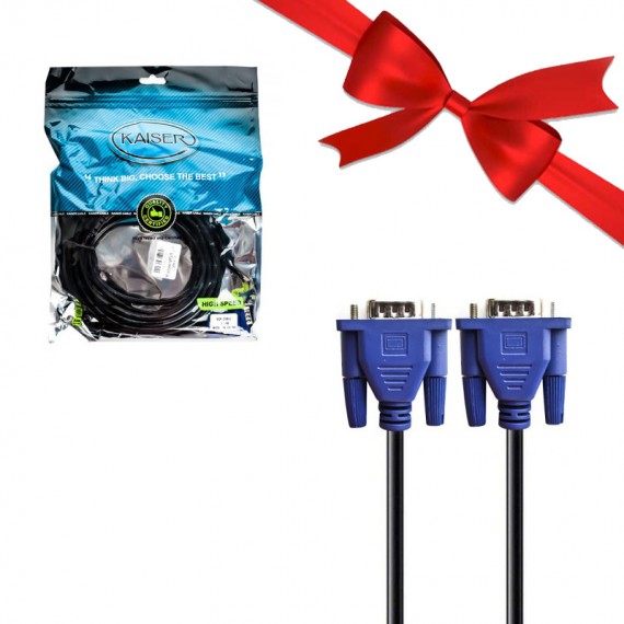 خرید عمده بسته 1+10 کابل (2+3) VGA کایزر (KAISER) طول 5 متر (یک عدد هدیه)