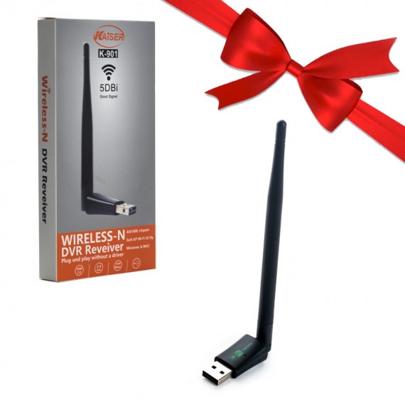 خرید عمده بسته 1+10 دانگل شبکه وای فای (Wi-Fi) آنتن دار کایزر (KAISER) مدل K-901 (یک عدد هدیه)