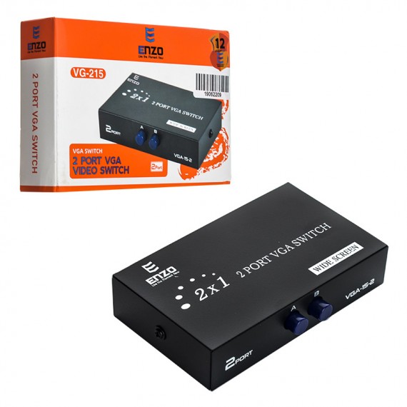 فروش عمده سوئیچ VGA 2*1 انزو (ENZO) مدل VG-215