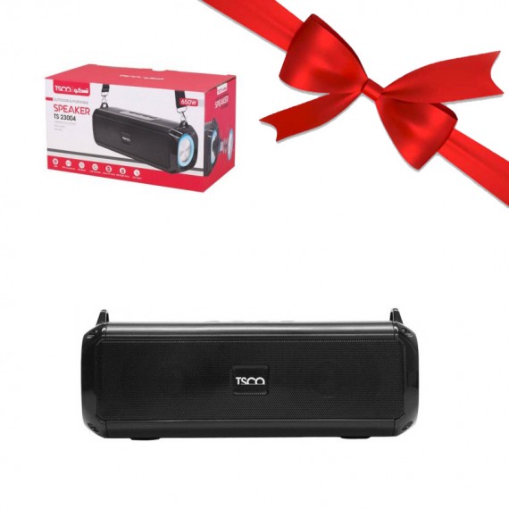 خرید عمده بسته 1+10 اسپیکر بلوتوث رم خور تسکو (TSCO) مدل TS 23004 (یک عدد هدیه)