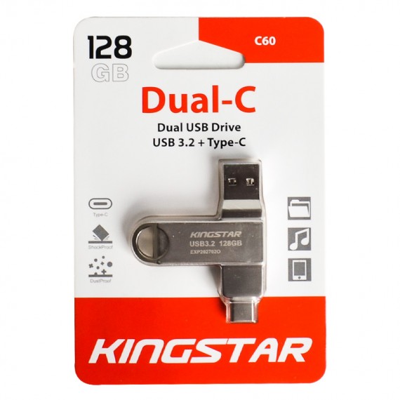 فروش عمده فلش کینگ استار (KingStar) مدل 128GB C60 Type-C USB3.2