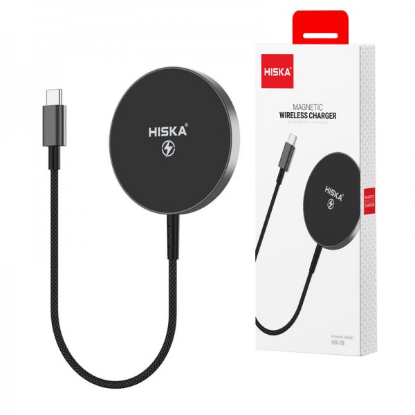 فروش عمده شارژر بی سیم مگنتی هیسکا (HISKA) مدل HR-08